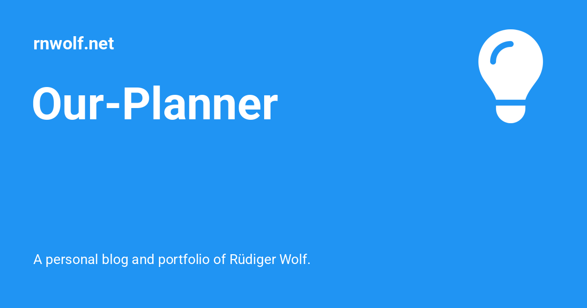 Our-Planner - rnwolf.net